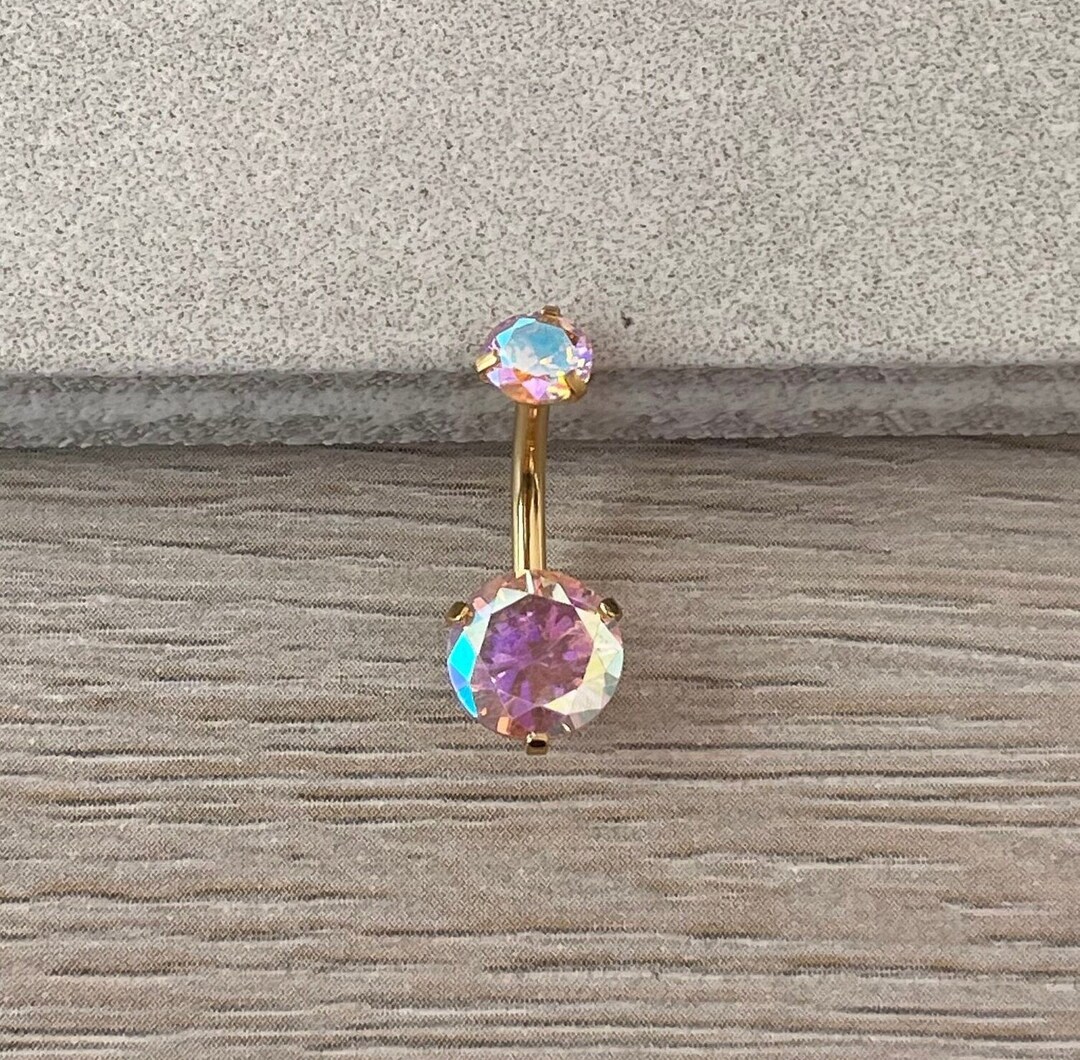 Belly Button Ring, Non Dangle Belly Button Piercing, Small Belly Button ...