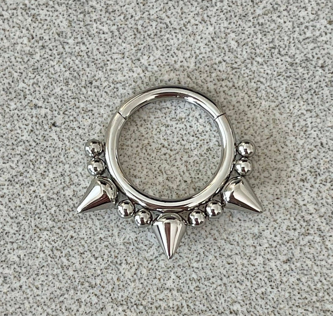 Septum Ring Silver, Septum Jewelry, Septum Clicker, Septum Piercing ...