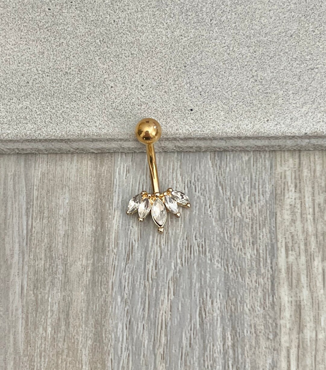 Gold Belly Button Ring Dainty Cute Non Dangle Belly Button Jewelry ...