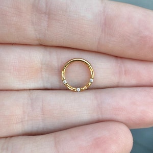 Gold Daith Jewelry Earring, Simple Titanium Minimalist Daith Jewelry ...