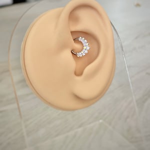 16G Daith Jewelry Silver | 8mm Daith Earring Dainty Surgical Steel ...