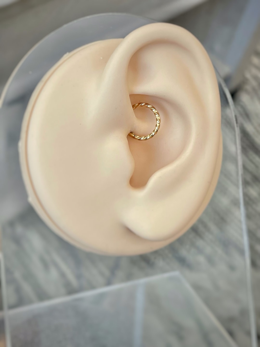 16G Gold Daith Jewelry Ring | 8mm Minimalist Daith Jewelry Clicker ...