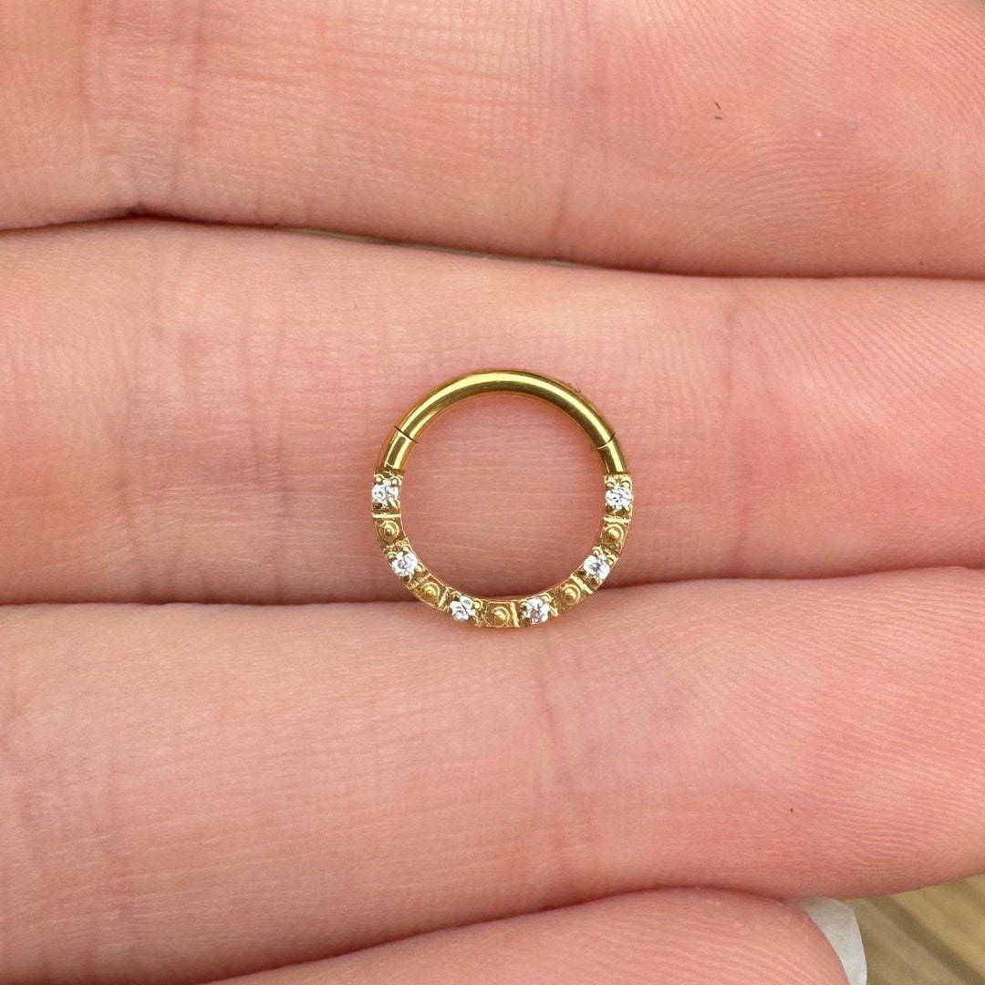 Daith Earring, Gold Cute Daith Piercing, Daith Jewelry, Minimalist ...