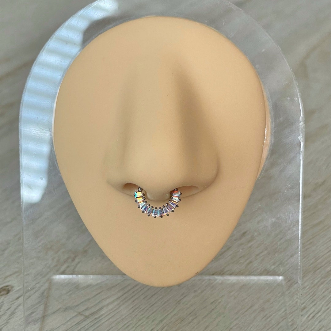 Septum Ring Silver Aurora, Unique Cute Septum Ring Jewelry Septum ...