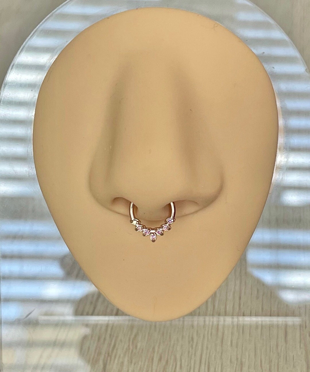 Rose Gold Septum Ring, Cute Unique Septum Jewelry Ring, Septum Piercing, Septum Clicker, Septum ...