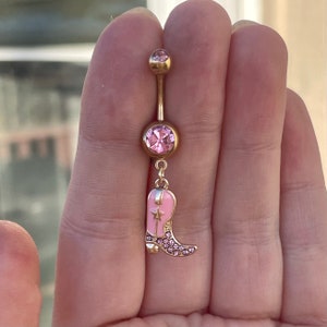 Cute Cowboy Boot Belly Button Piercing Jewelry Unique Navel Piercing ...