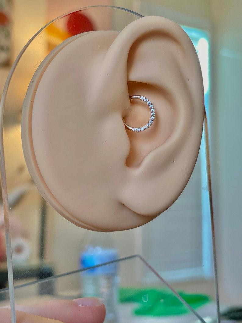 16G Solid Gold Daith Ring 6/7/8/9/10mm Dainty 14k Gold Daith - Etsy