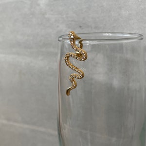 Snake Top Down Belly Button Ring Gold | CZ Dangle Delicate Belly Ring ...