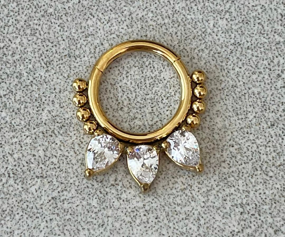 16G Septum Rings Gold Septum Jewelry Gold Goth Unique Cute Septum Rings ...