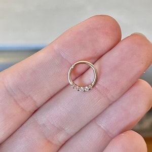 16G 8mm 10mm Rose Gold Daith Jewelry Septum Ring Dainty Daith Ring ...