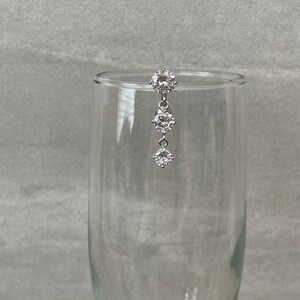 Silver Top Down Belly Button Ring Dangly | Delicate Floating Belly ...