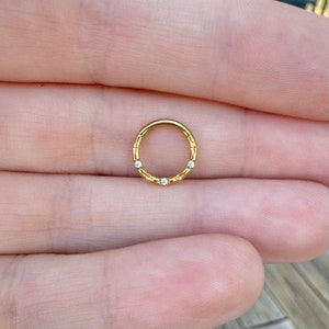 Gold Daith Jewelry Earring, Simple Titanium Minimalist Daith Jewelry ...