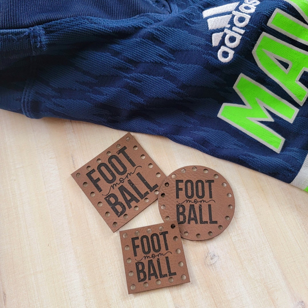 Faux Leather Football Mom Patches - Add Team Spirit to Your Fall Gear/3 ...