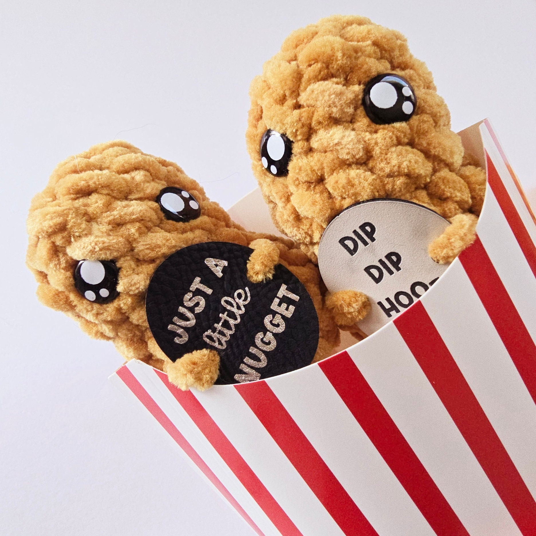 Clucky Nugg Tags for Amigurumi Crochet Chicken Nuggets ~ 2 Colors ~ 9 ...