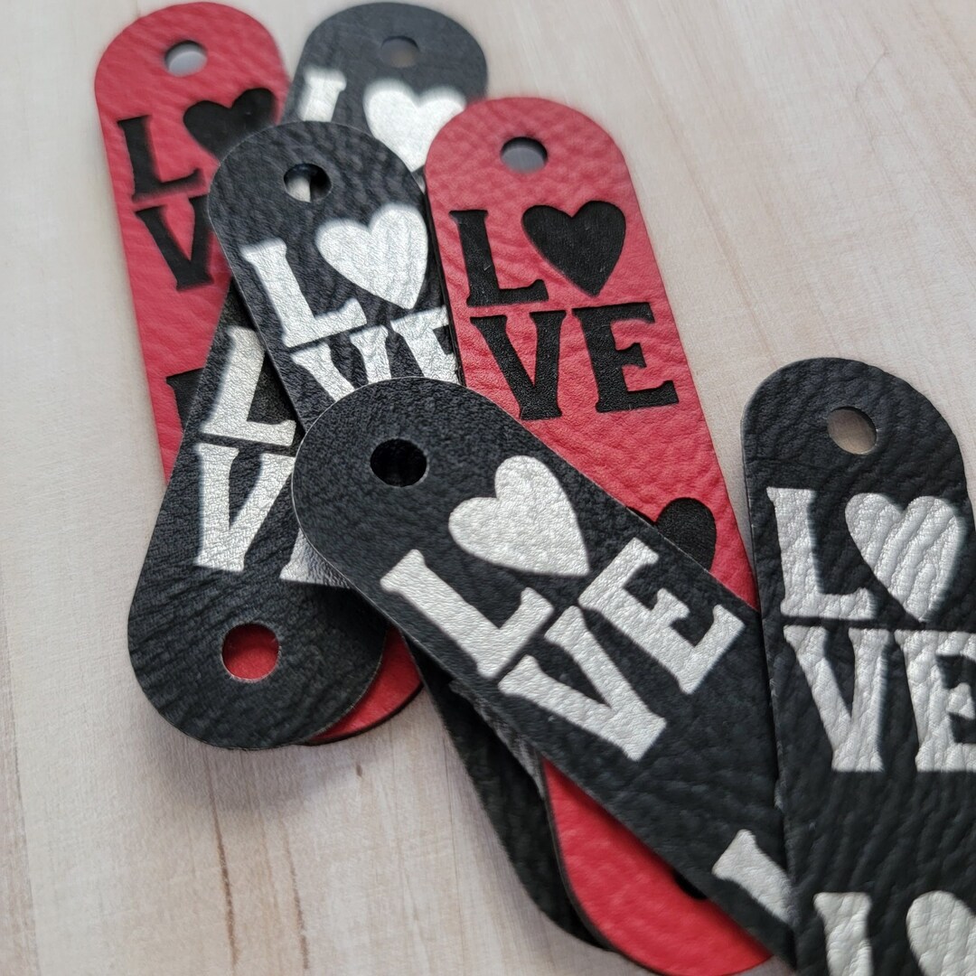 LOVE Rivet Tags/10 Pack/chicago Screw Valentine Labels/15 Colors/labels ...