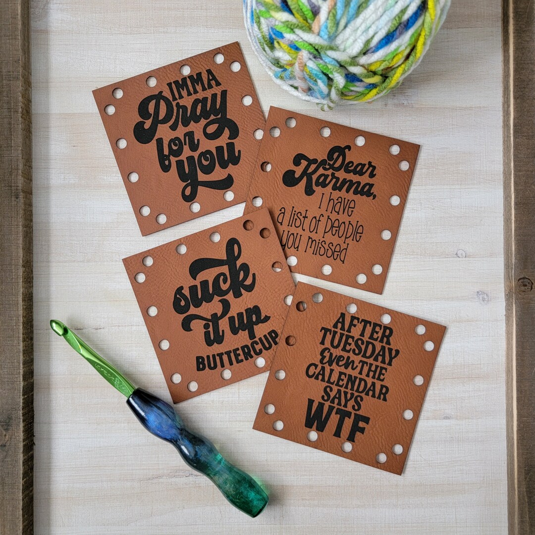 Funny Sarcastic Granny Square Patches/crochet Add on for Granny Square ...