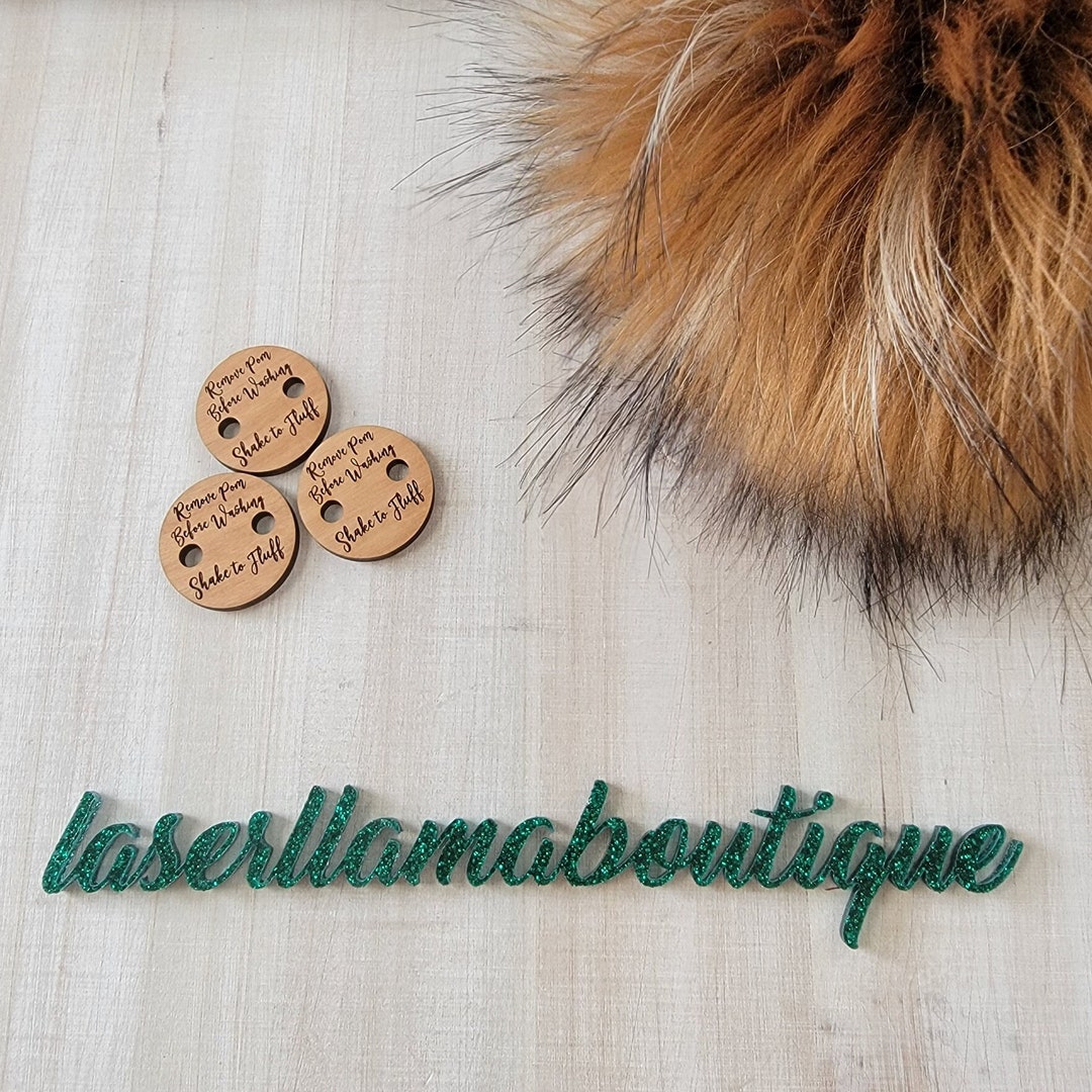 Alderwood Pom Pom Buttons: 'remove Before Washing' - 10 Pack - Etsy