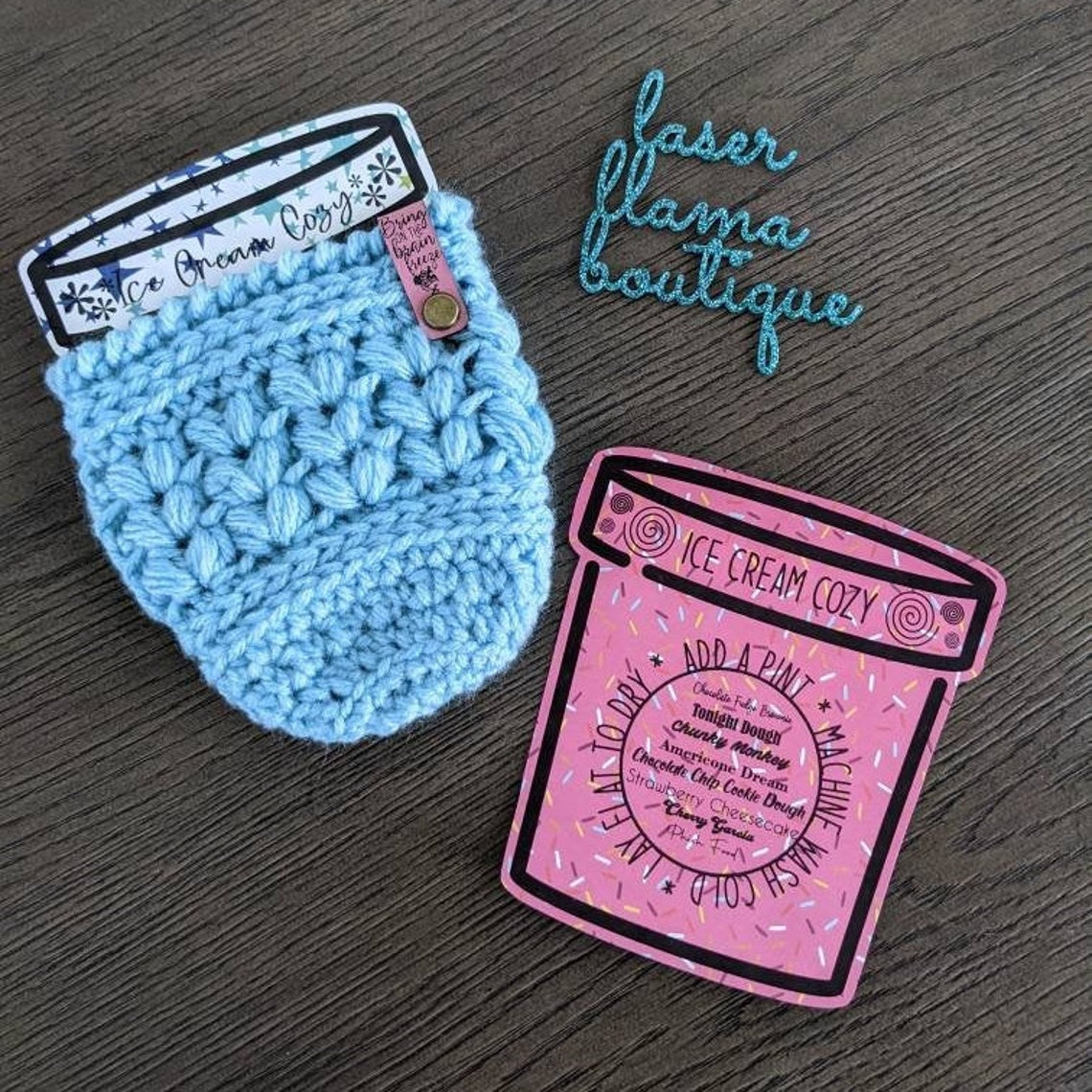 PRINTABLE Ice Cream Cozy Insert/2 Designs/color and Black and - Etsy