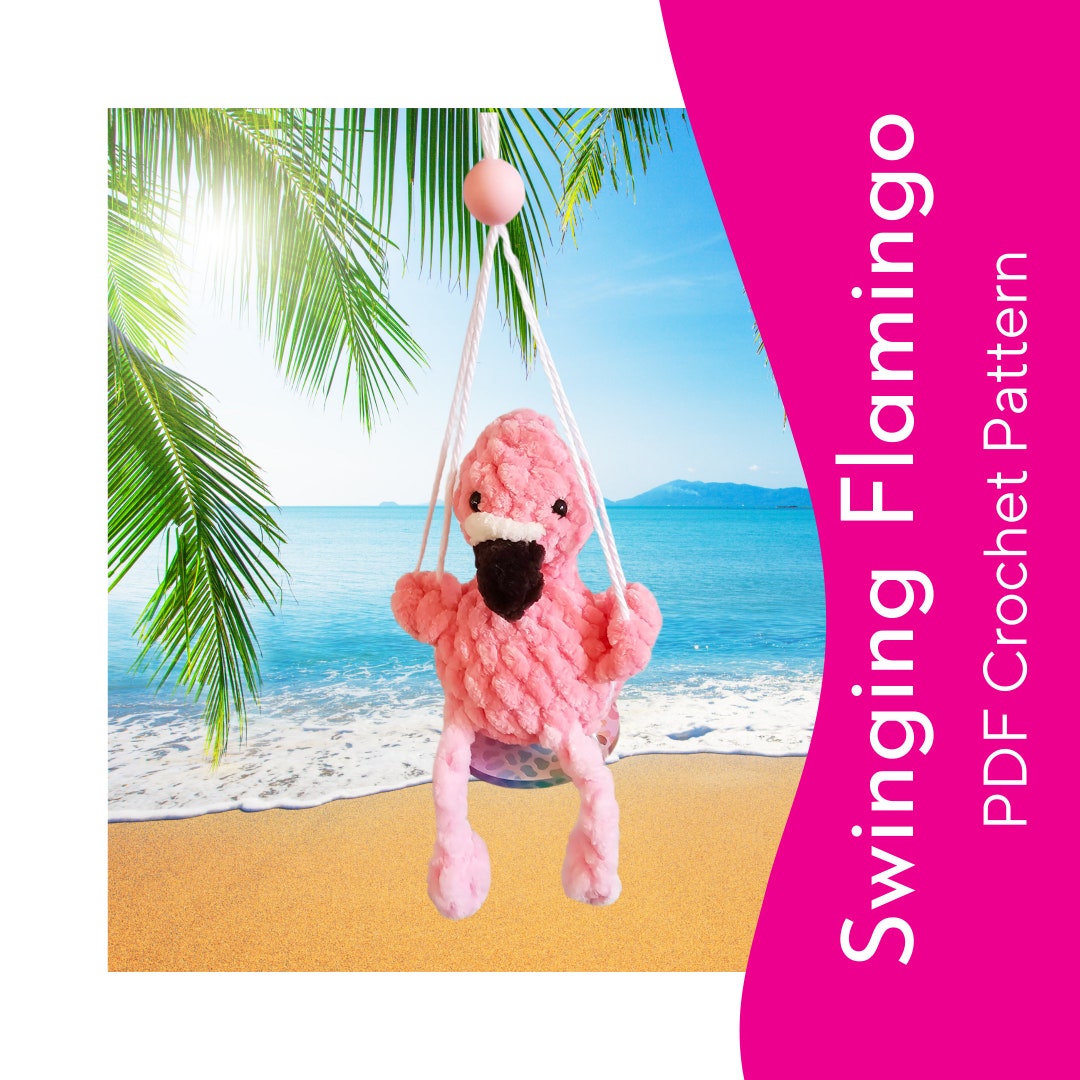 Freddy the Swinging Flamingo ~ Crochet Car Charm Pattern ~ PDF Instant ...