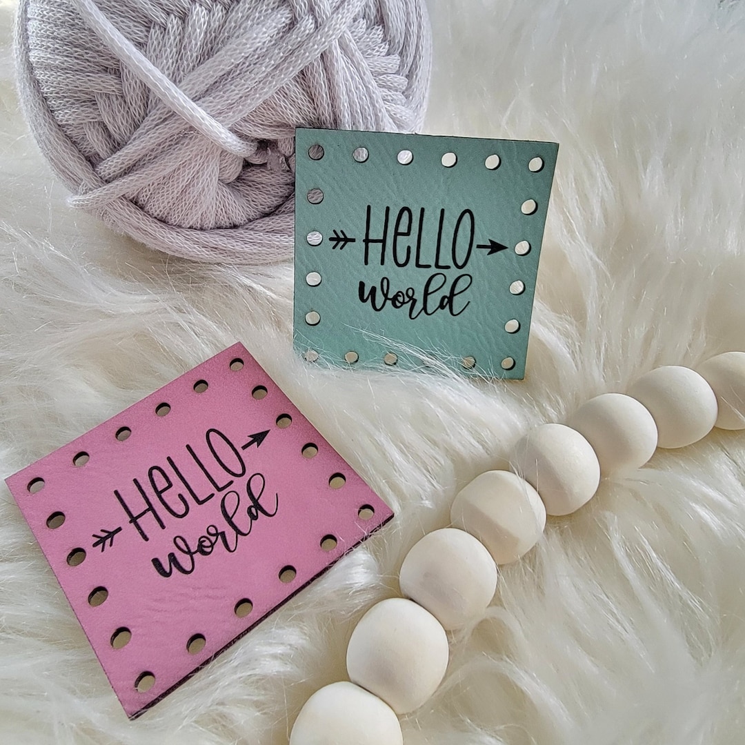 Hello World Patch/baby Tags/16 Color Options/labels for Handmade Infant ...