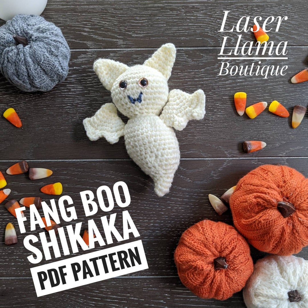 Crochet Ghost Bat Pattern: Fang Boo Shikaka Amigurumi (instant PDF ...
