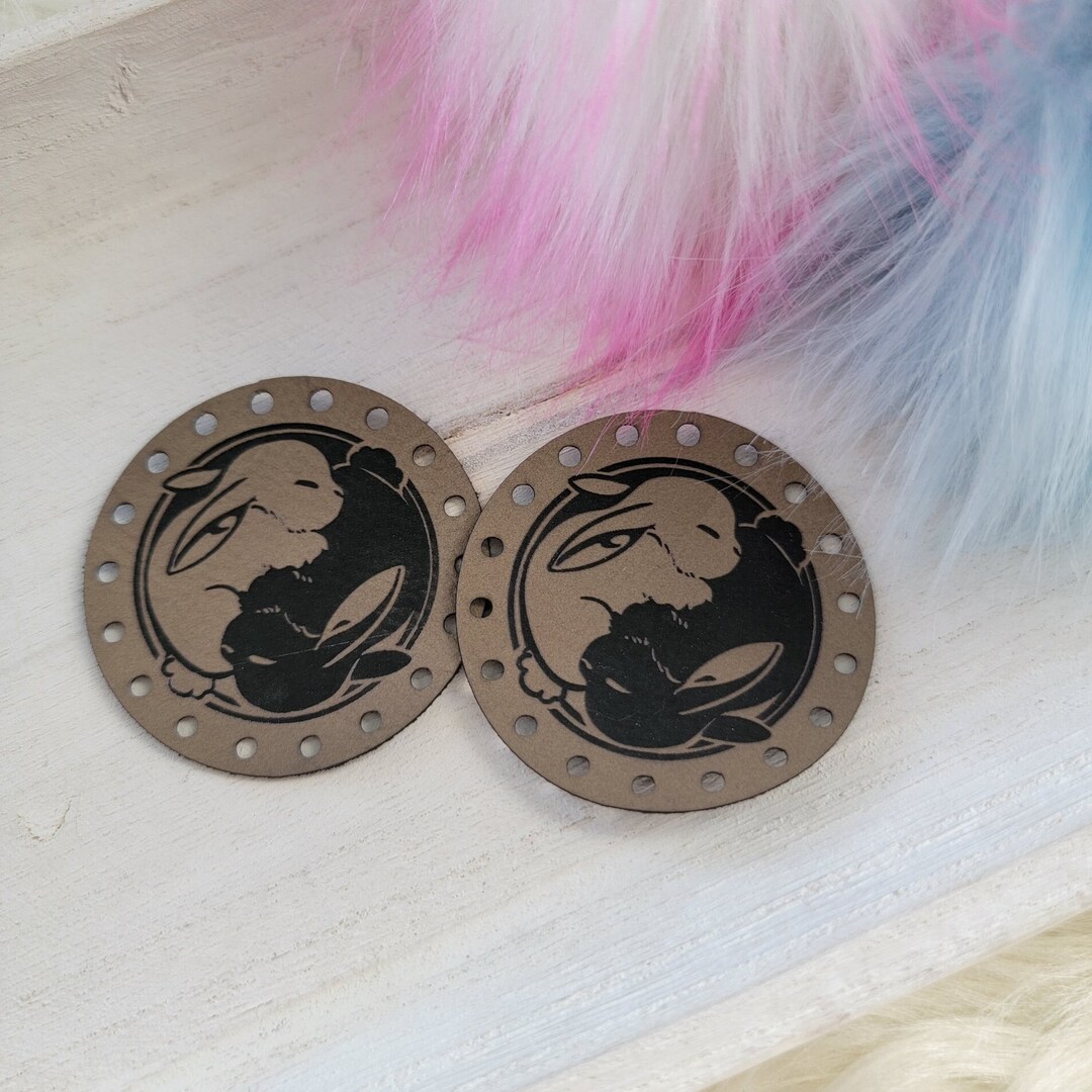 Black and White Snuggling Bunny Patch/easter Tag/bunny Rabbit Label/eco ...