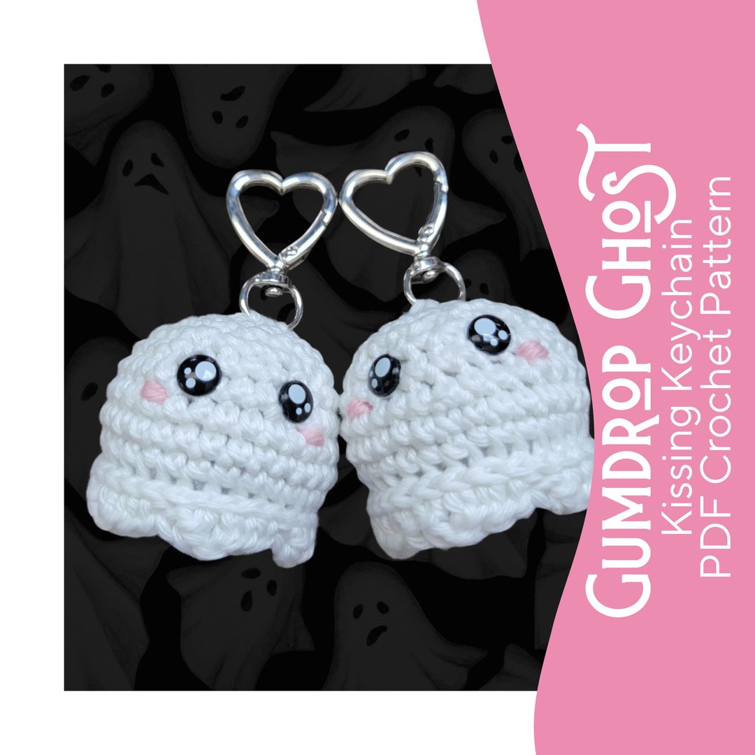 Easy Kissing Ghost Crochet Amigurumi Pattern ~ Gumdrop Ghost Kissing ...