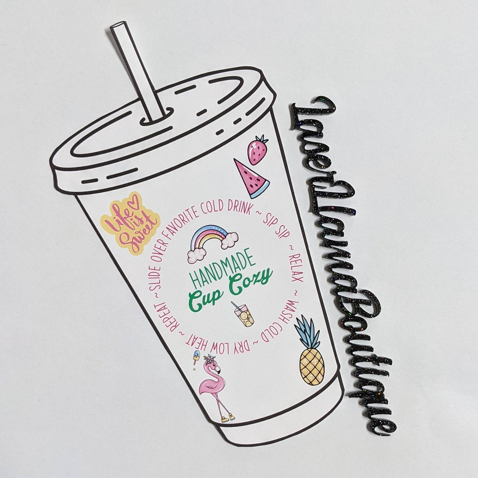 Cold Brew Cozy Insert Template, Market Display (PDF Download) - Etsy