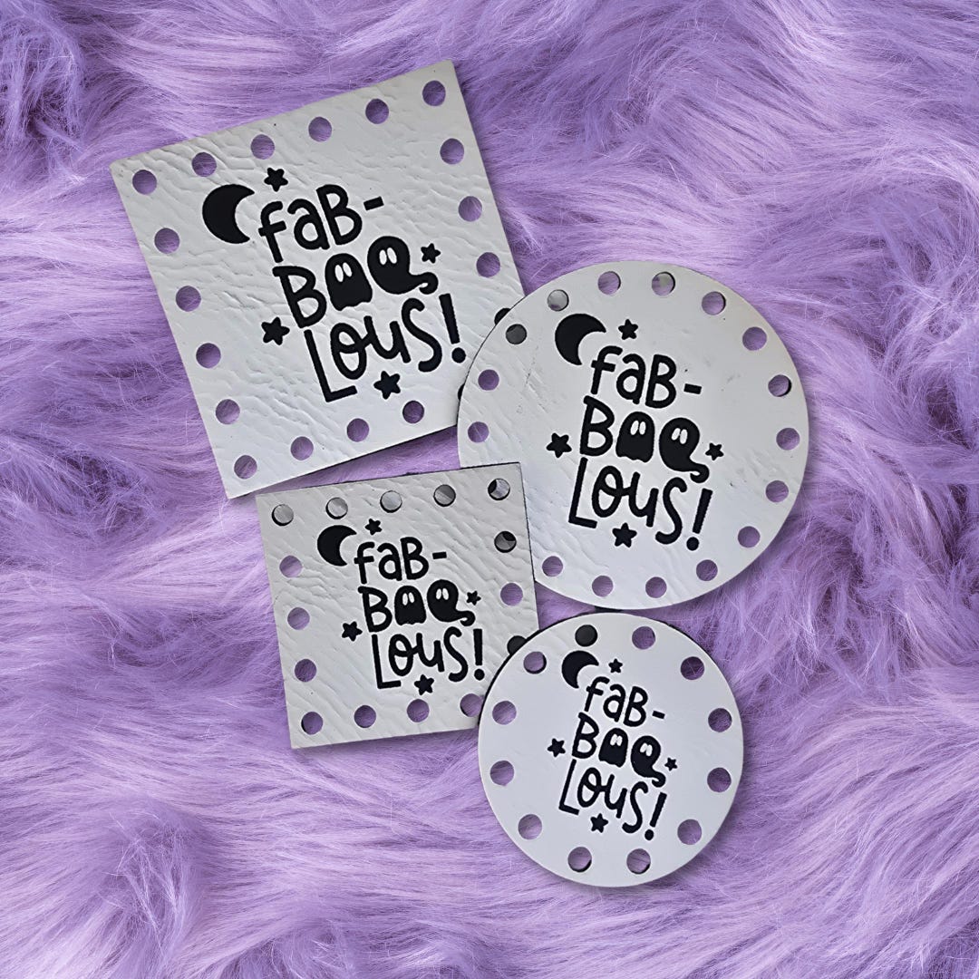 Fab-boo-lous ~ Crochet Patches ~knitting Tags ~ Halloween Fall Autumn ...