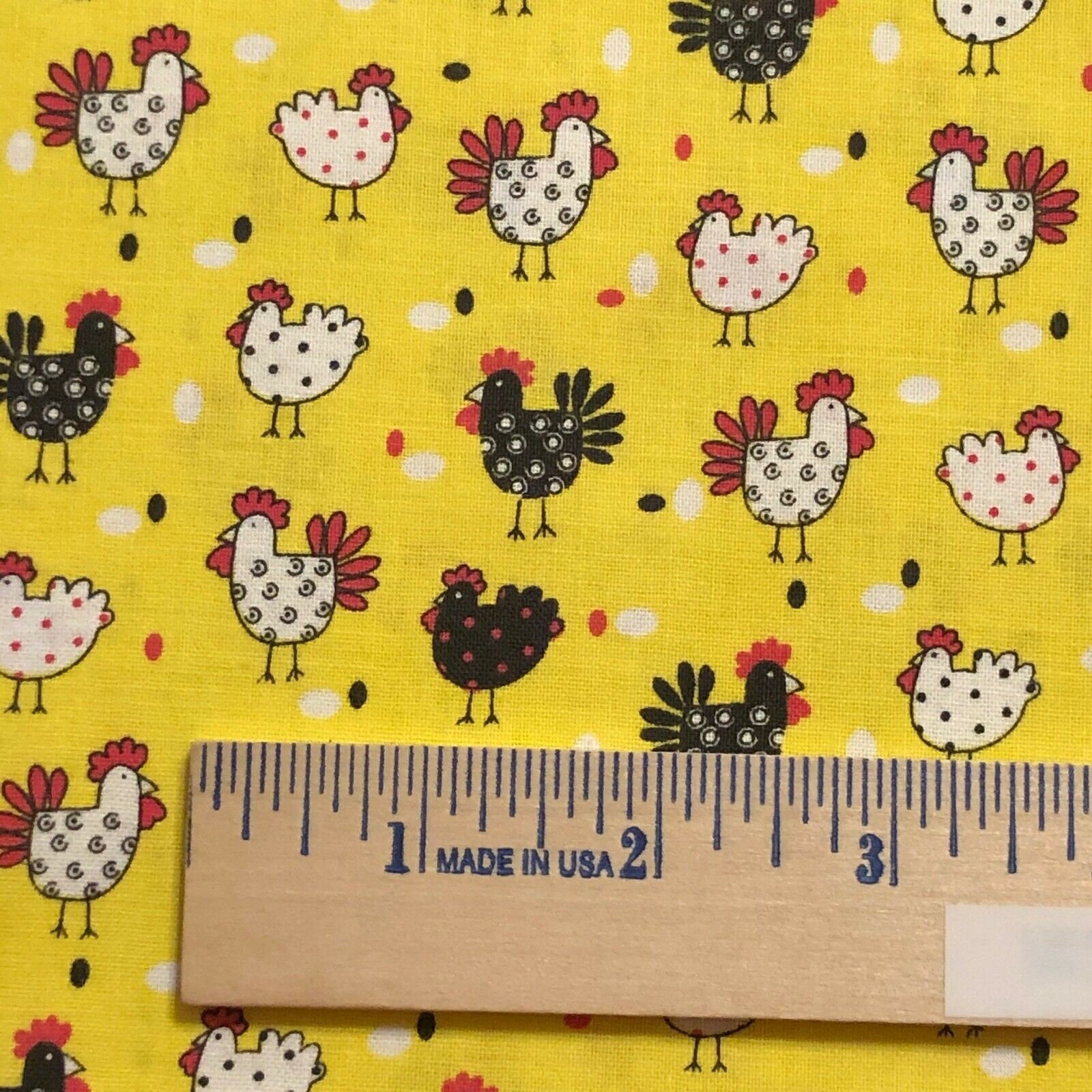 Chicken Fabric, Cute Chicken Fabric, Barnyard Animal Print, Fabric ...