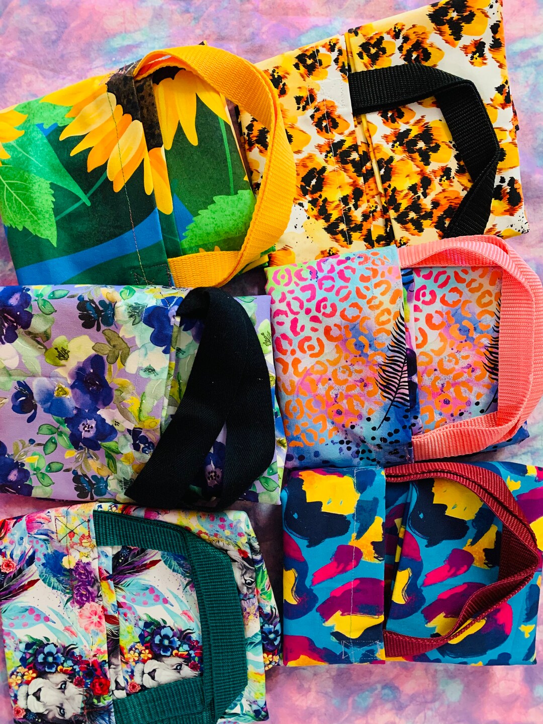 Market Bag Sunflower Donuts Zebras Tiger Lion Leopard Rainbow Friends ...