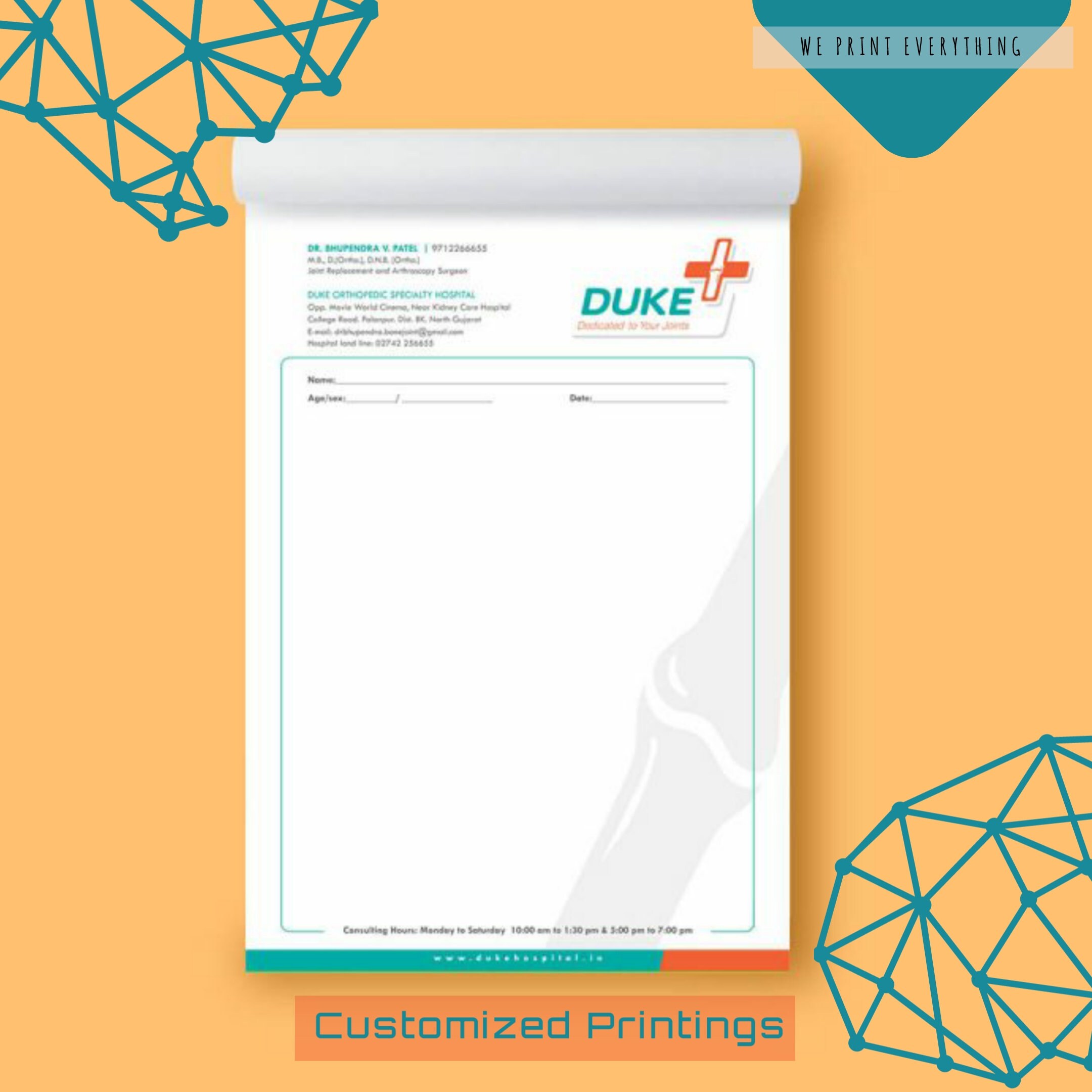 Personalized Antique Medical Prescription Card or Pad Doctor ...