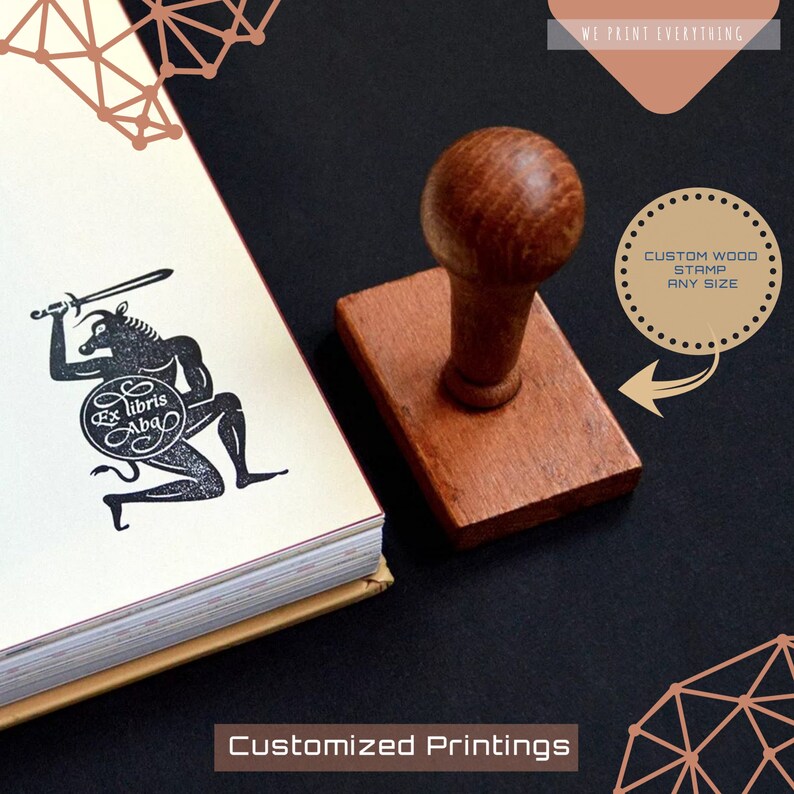 Custom Sizes Label Stamp With Eco Rubber Craft Stamp: - Etsy