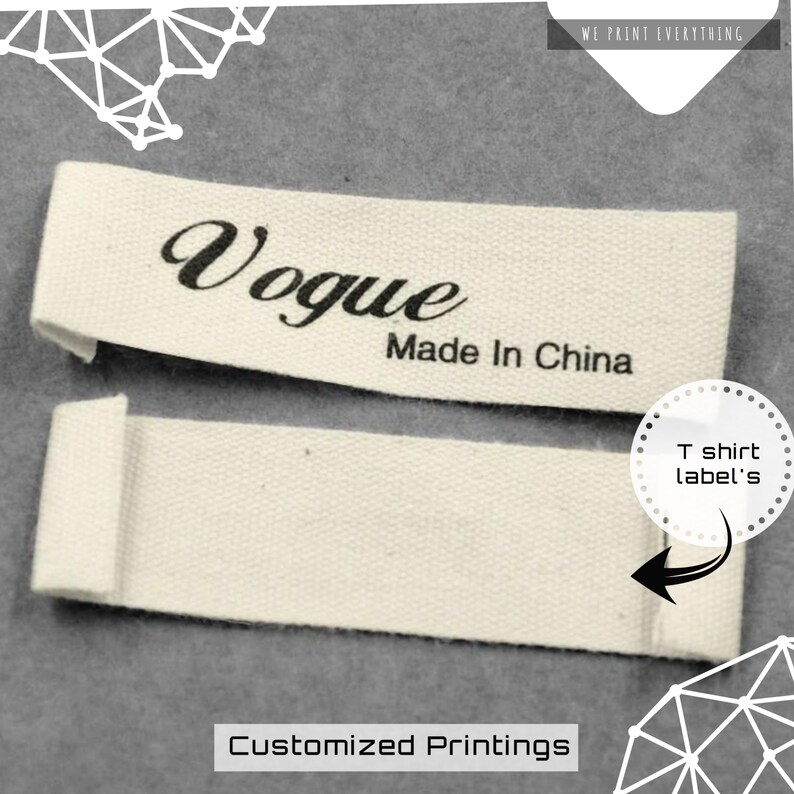 Custom Black Cotton Clothing Labels Personalized Sizes Available ...