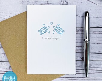 Turtle Love Card | Etsy
