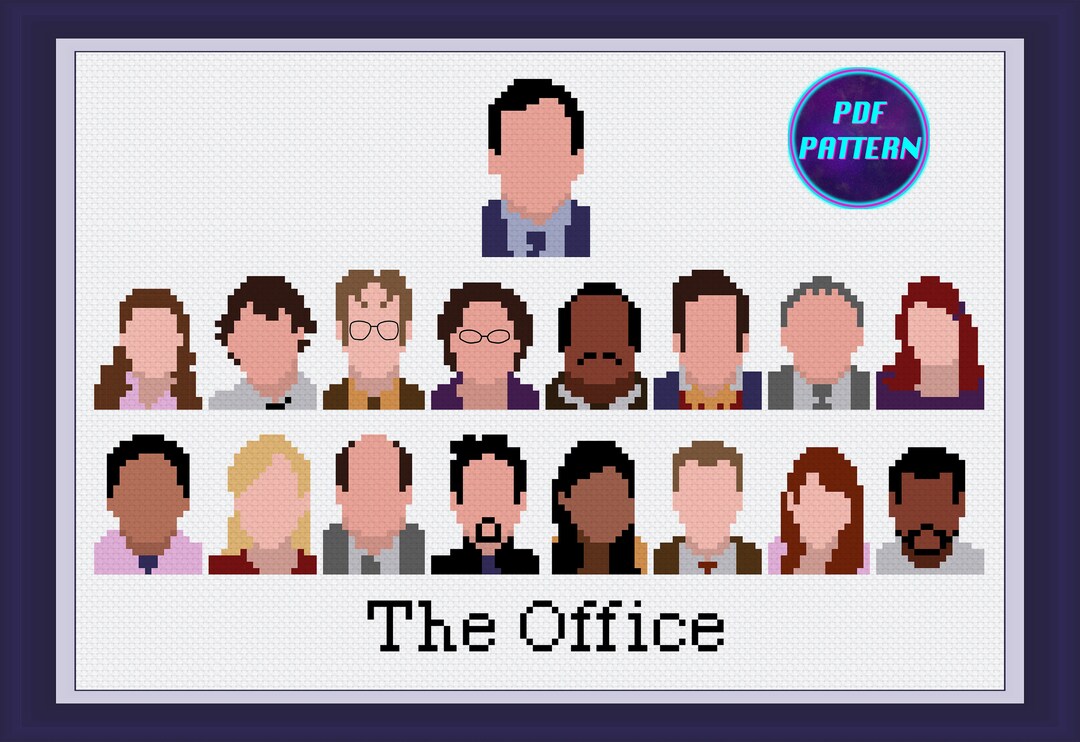 The Office Cast Headshot Cross Stitch Pattern - Etsy