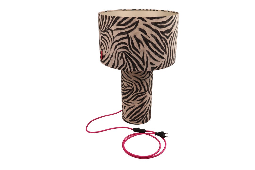 Unique Zebra Lampshade With Base - Etsy