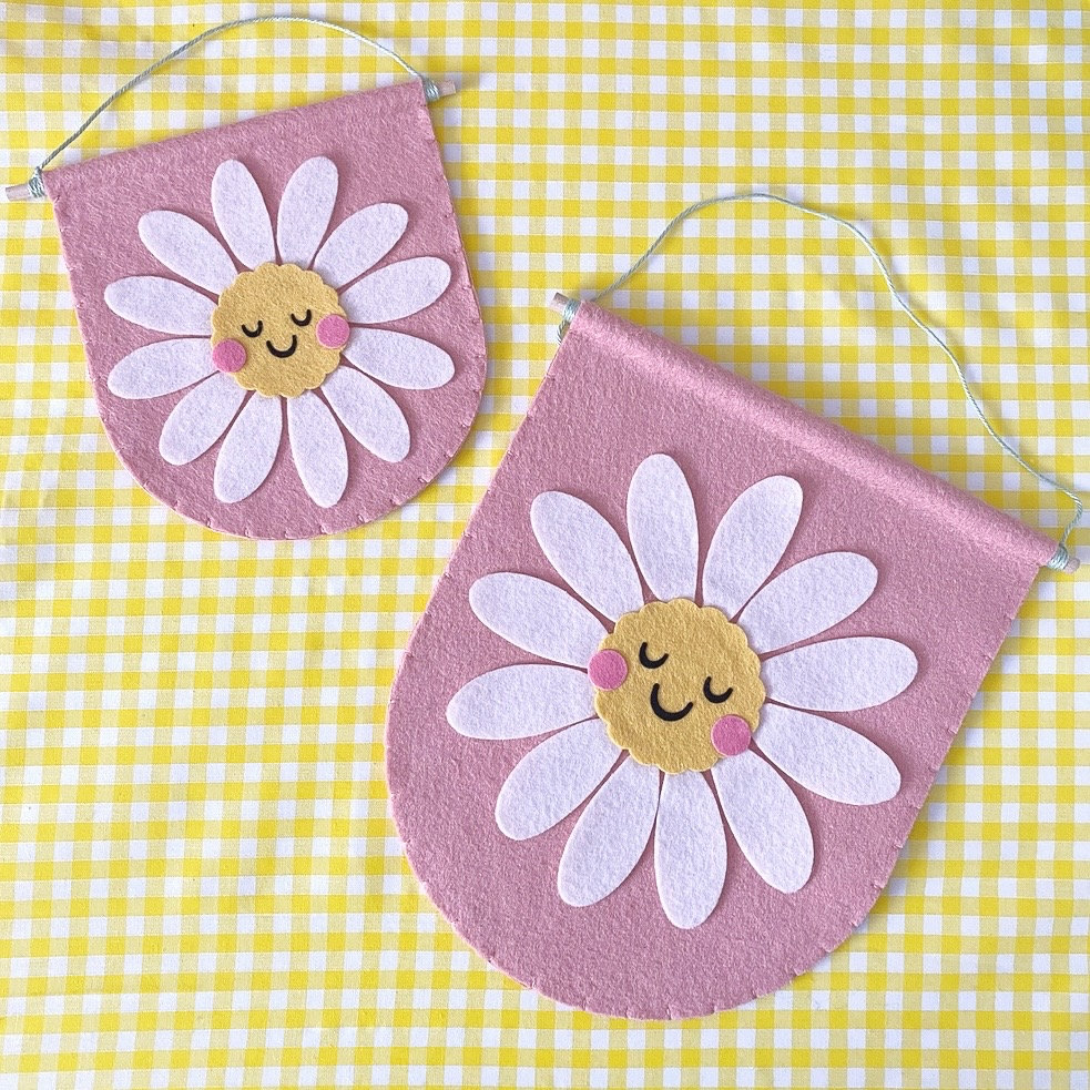 Daisy Happy Flower Felt Pennant Nursery Banner - Etsy UK