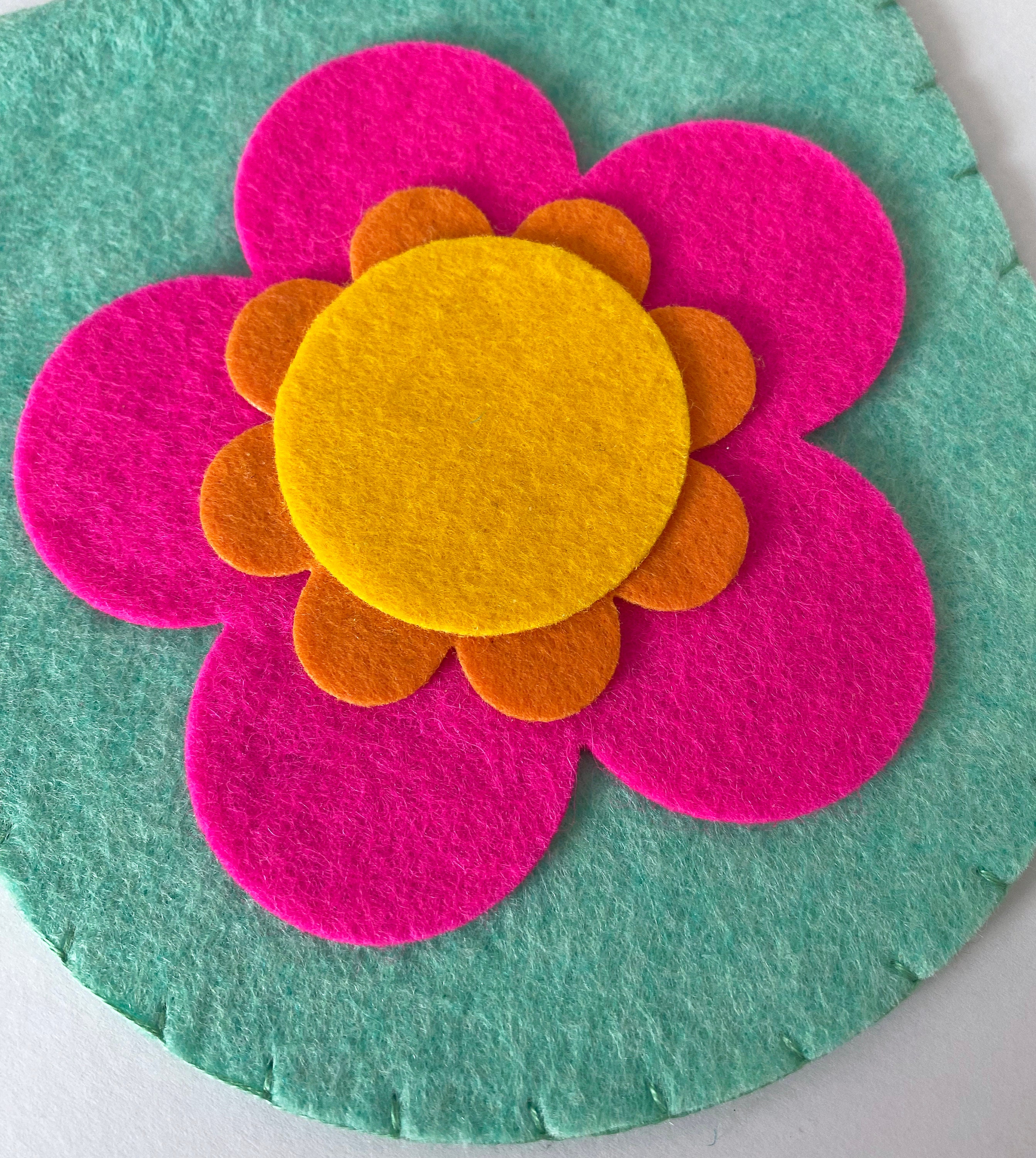 Retro Flower Felt Pennant Banner Colourful Wall Decor - Etsy