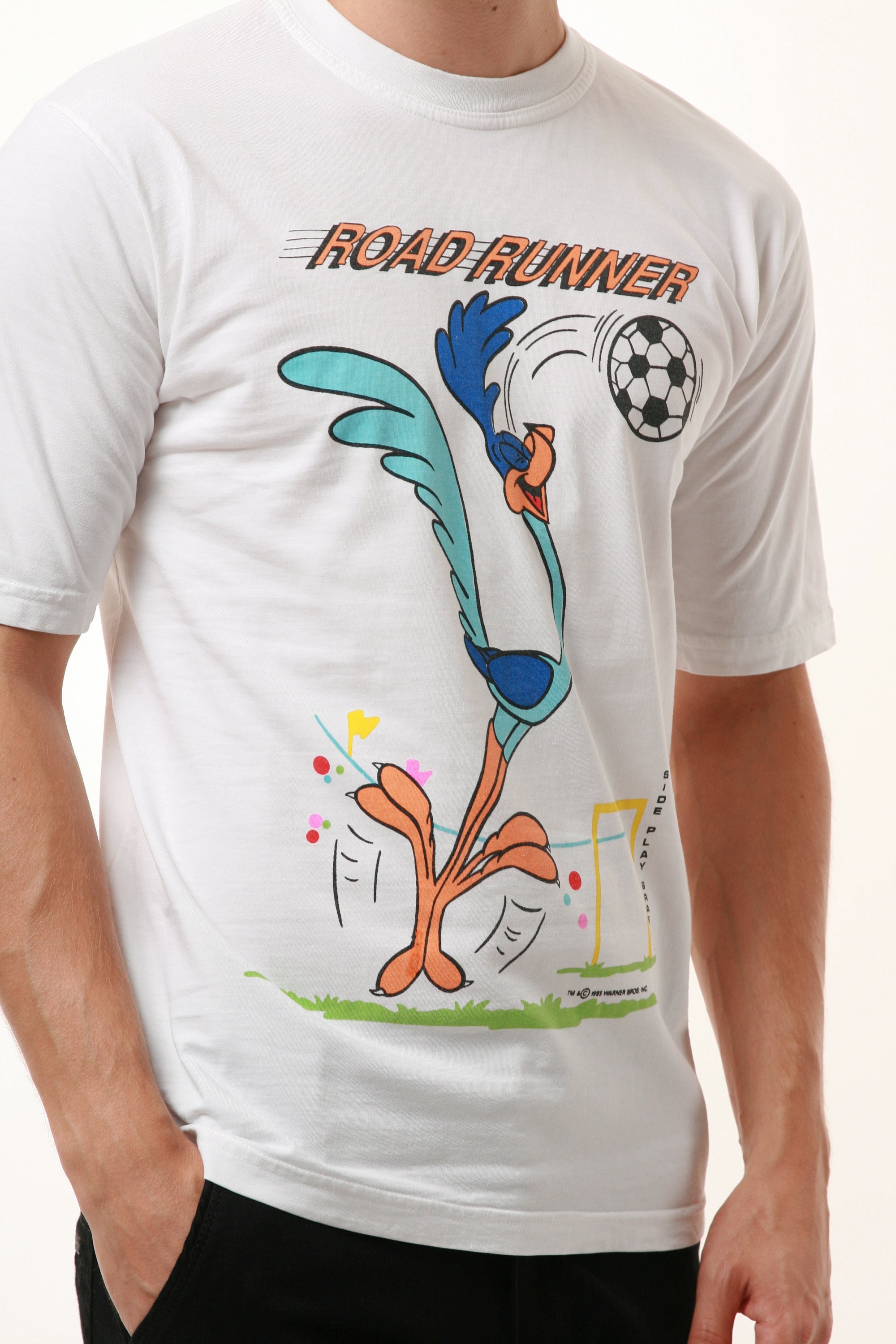95s Vintage Warner Bros. Road Runner Cotton T-shirt 15853. - Etsy