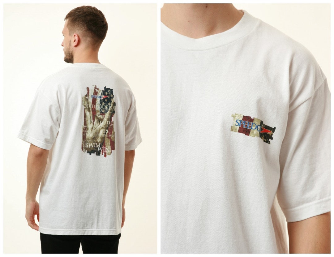 90s USA Vintage SPEEDO Graphic Cotton T-shirt 16250 - Etsy