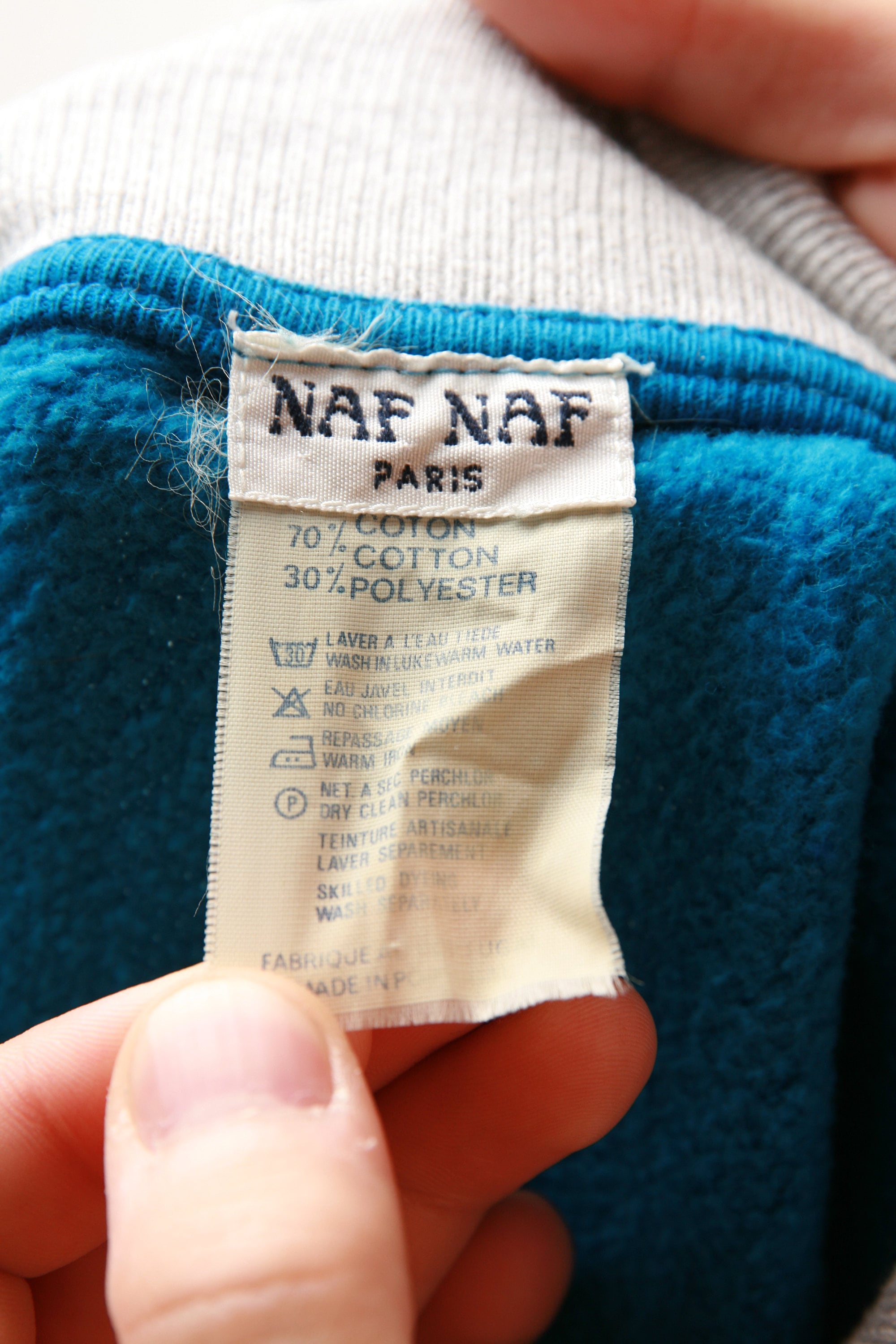 Vintage Naf Naf Blue Sport Sweatshirt. Vintage Mens Abstract - Etsy UK