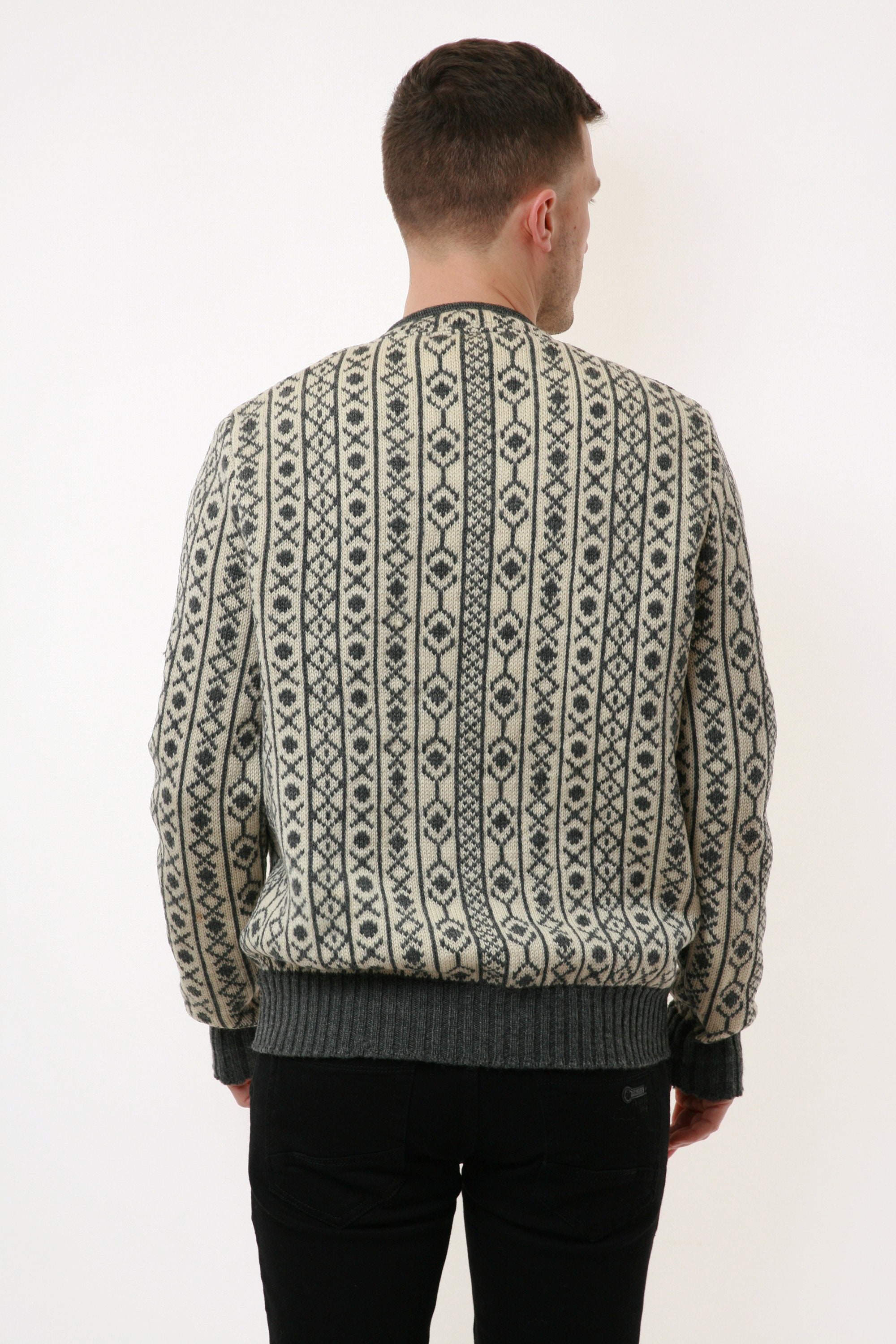 WOOL Scandi Nordic Knitwear Buttons up Sweater 18008 - Etsy UK