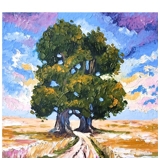 Oak Tree Painting - Etsy