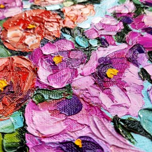 Ukrainian Painting Mallows Original Art Flowers Colorful Canvas Impasto ...