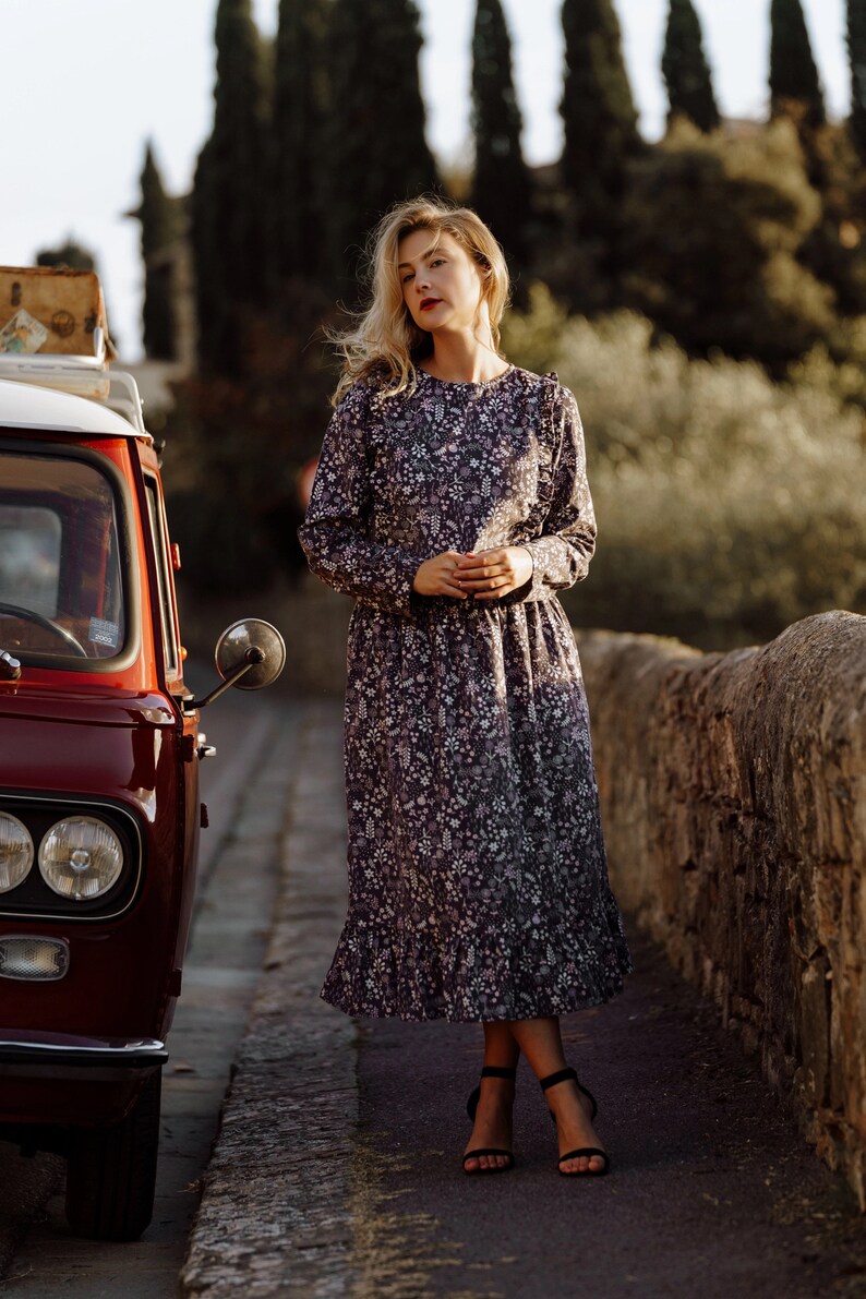 Warm Winter Corduroy Dress / Cottagecore Warm Cord Dress / Corduroy ...