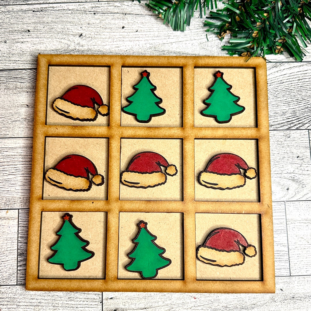 Holiday Tic Tac Toe Game - Etsy