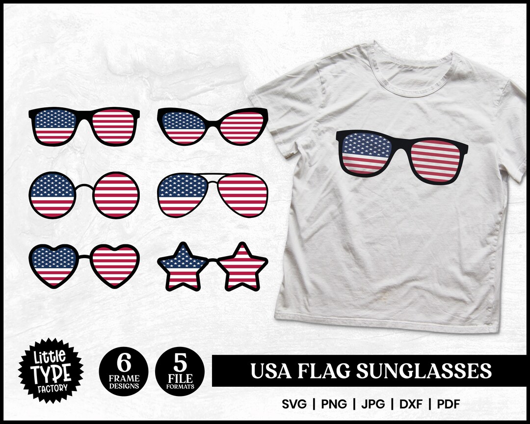 USA FLAG SUNGLASSES Svgs | America Flag Glasses Pngs - Etsy