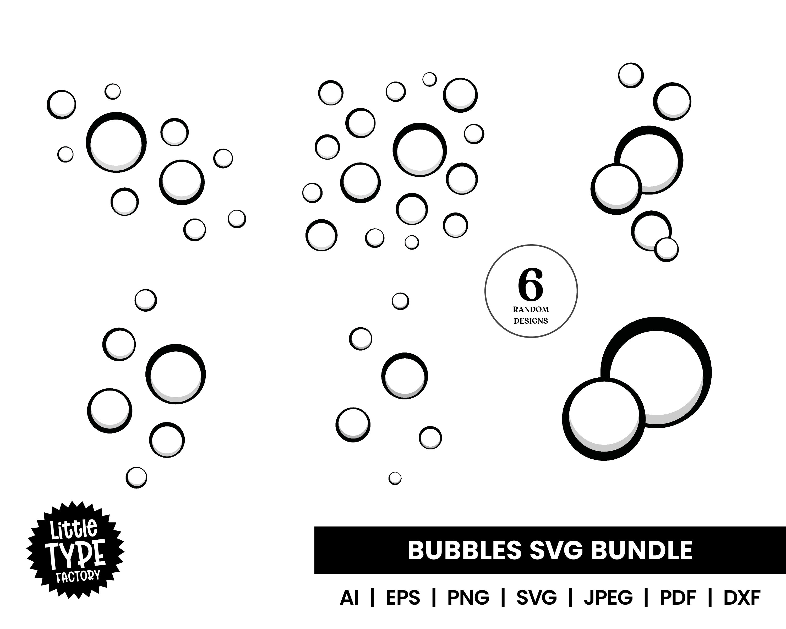 BUBBLES SVG Bundle Bubble PNG Clipart Set - Etsy Canada