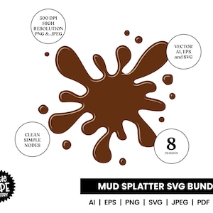 MUD SPLATTER SVG Bundle - Etsy